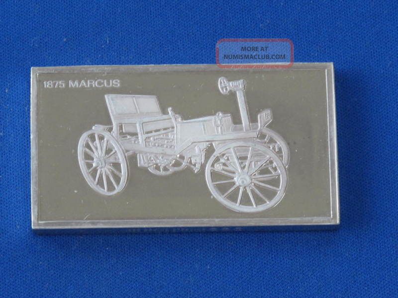 1875 Marcus Automobile Silver Art Bar 2 Troy Oz Franklin B0472