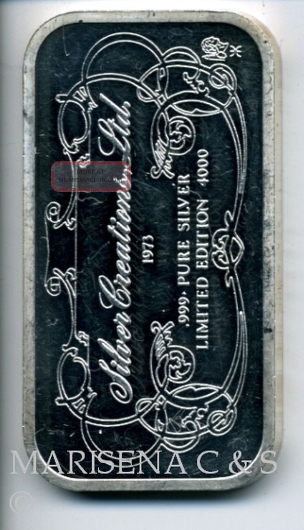 Solid 1 Oz T Pure Silver 0. 999 Vintage Art Bar Silver Creations Picasso