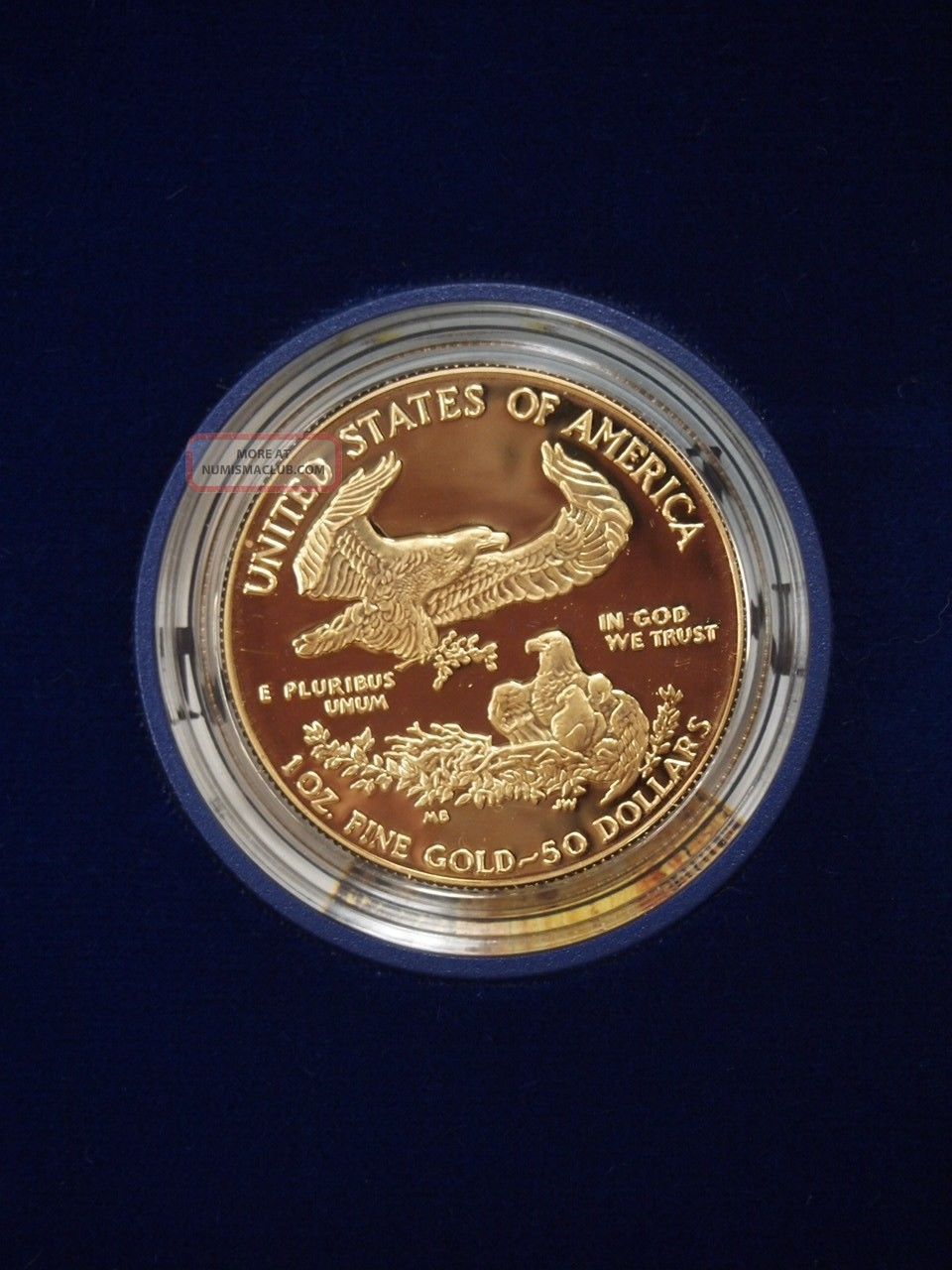 American Eagle Gold Coin 1oz Proof 1986, Case,