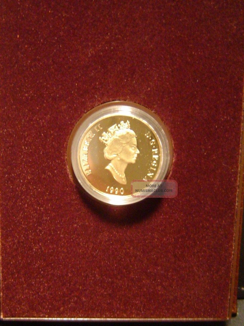 1990 Canada 14kt $100 Gold Coin, Case, Low + Box:internat ' L Year Of ...
