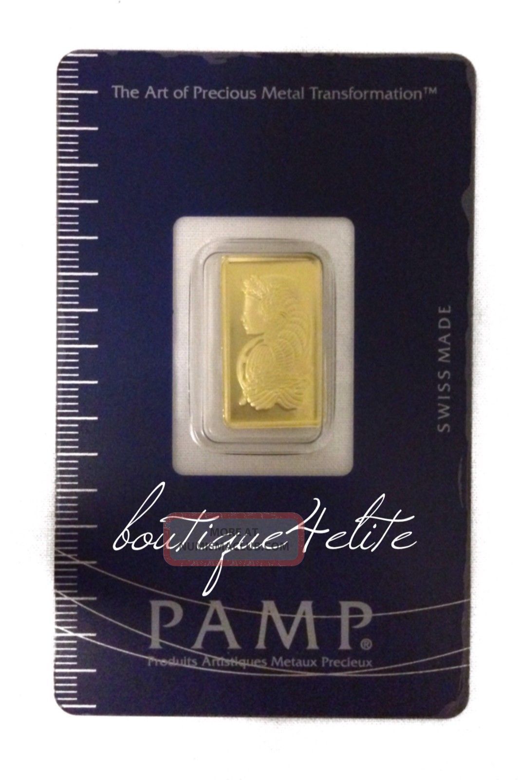 2. 5 Gram 24k 999. 9 Pamp Gold Bar In Assay Card With Certificate