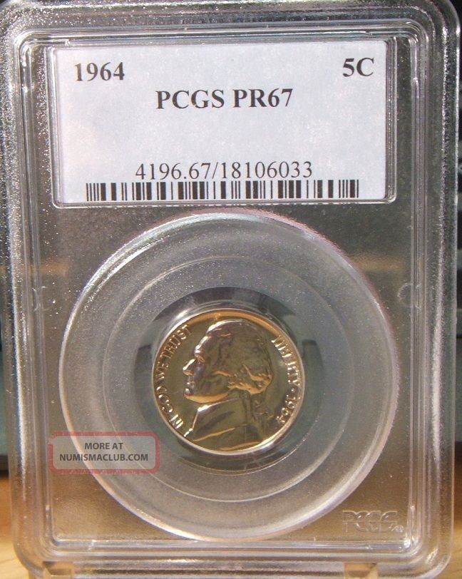 1964 Pcgs Pr67 Proof Jefferson Nickel