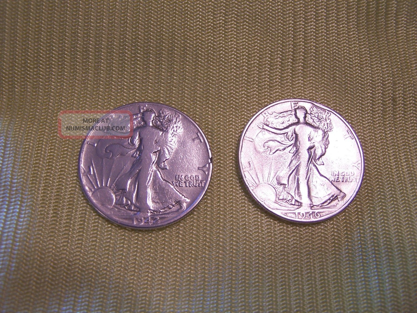 Walking Liberty Half Dollars 1942 & 1946