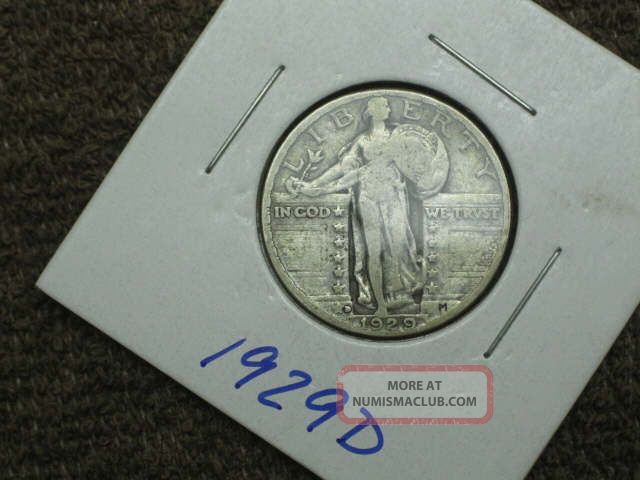 1929 D Standing Liberty Quarter With Full 4 Digit Date
