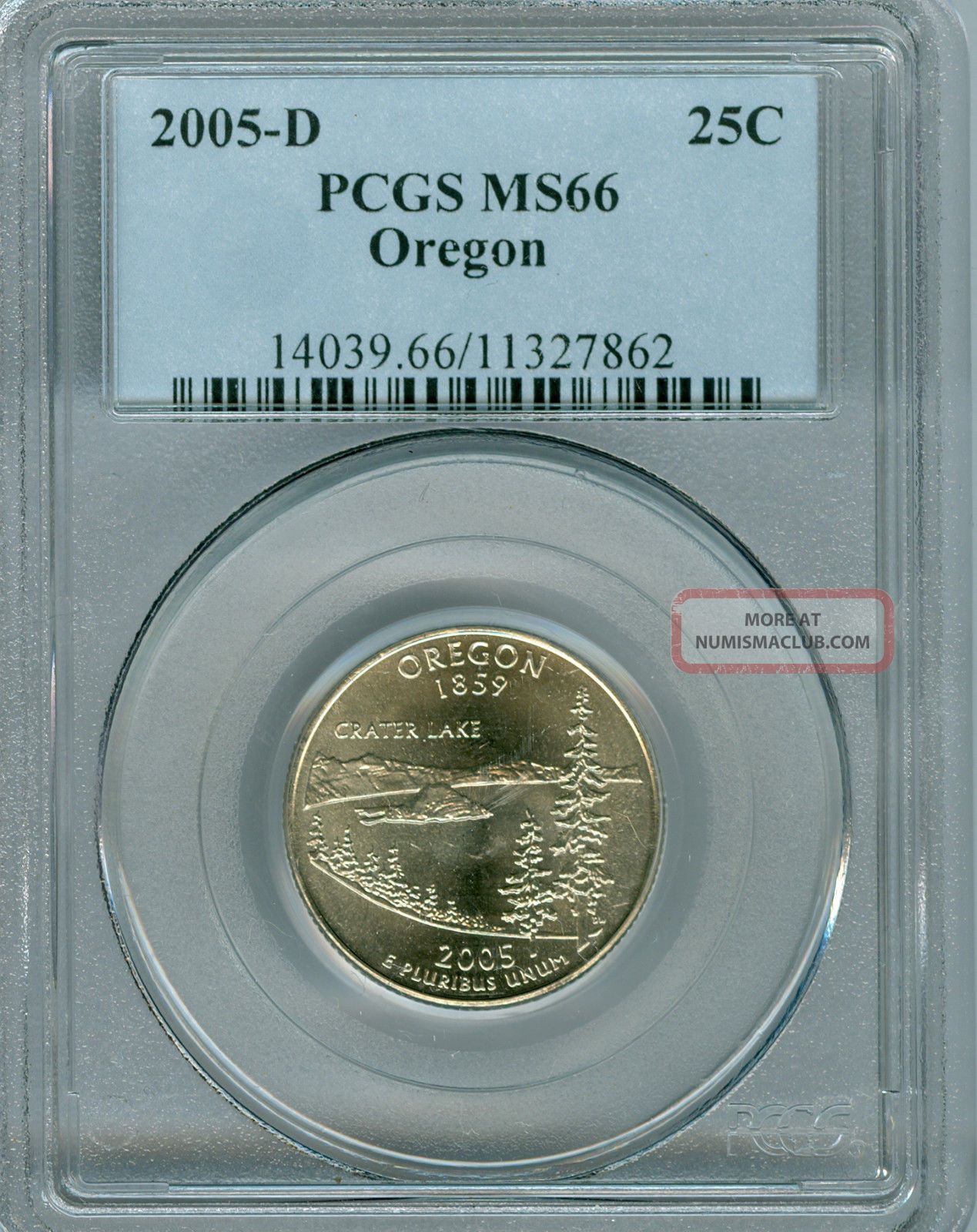 2005 - D Oregon Quarter Pcgs Ms66 Business Strike