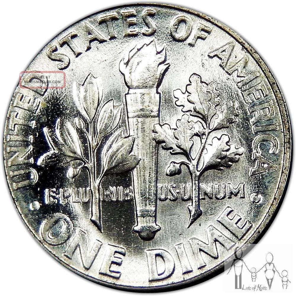 1956 (p) Gem Bu Unc Roosevelt Silver Dime 10c Us Coin A41