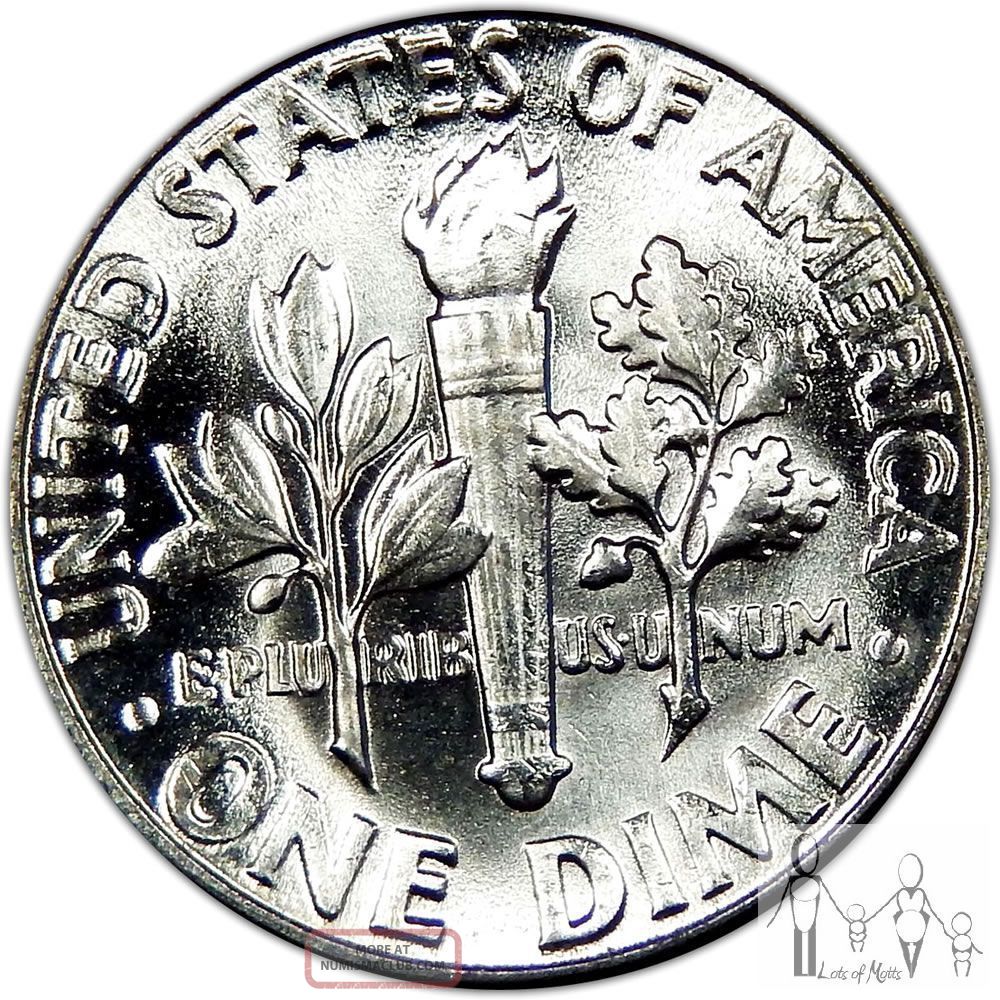1956 (p) Gem Bu Unc Roosevelt Silver Dime 10c Us Coin A42