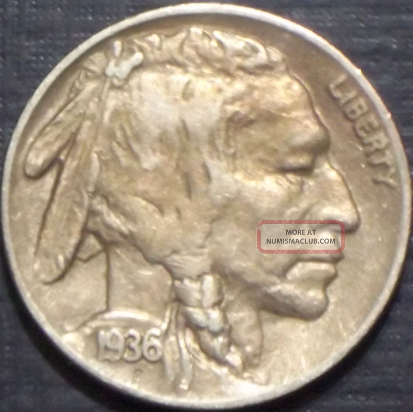Rare 1936 - D Buffalo Nickel Full Date + Full Horn Quality Coin Look