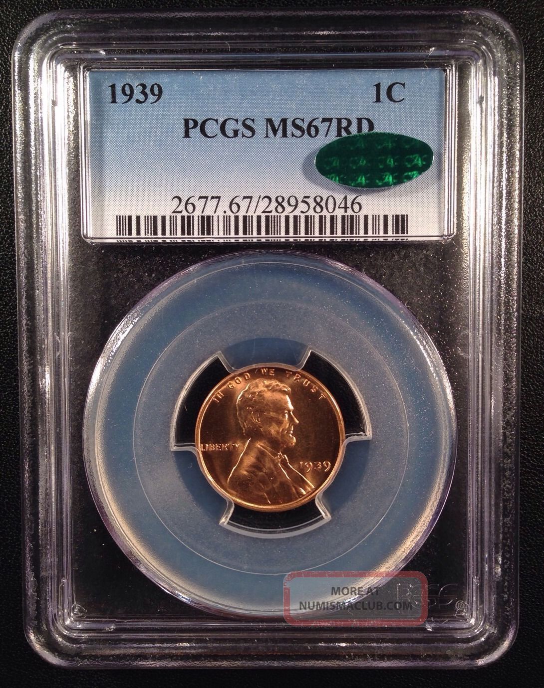 1939 Lincoln Wheat One Cent Ms67rd Cac 28958046