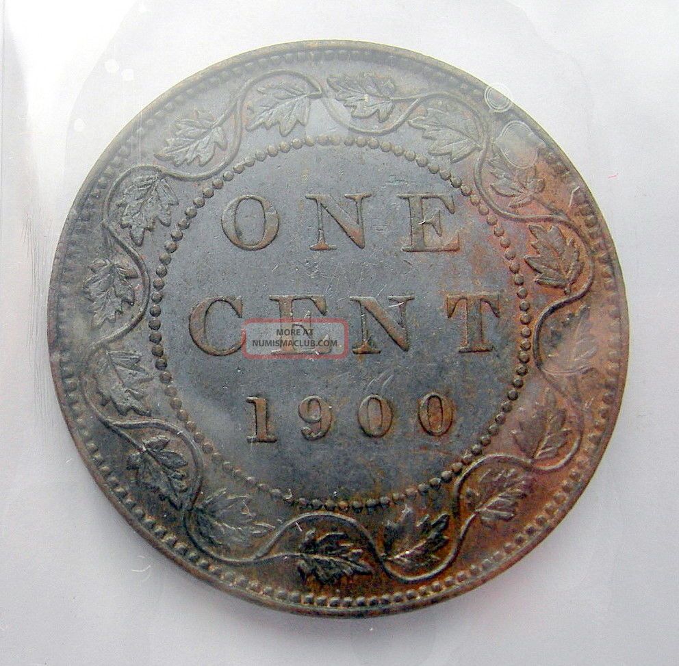 1900 Plain Large Cent Iccs Au - 55 Scarce Variety Au - Unc Key Victoria ...