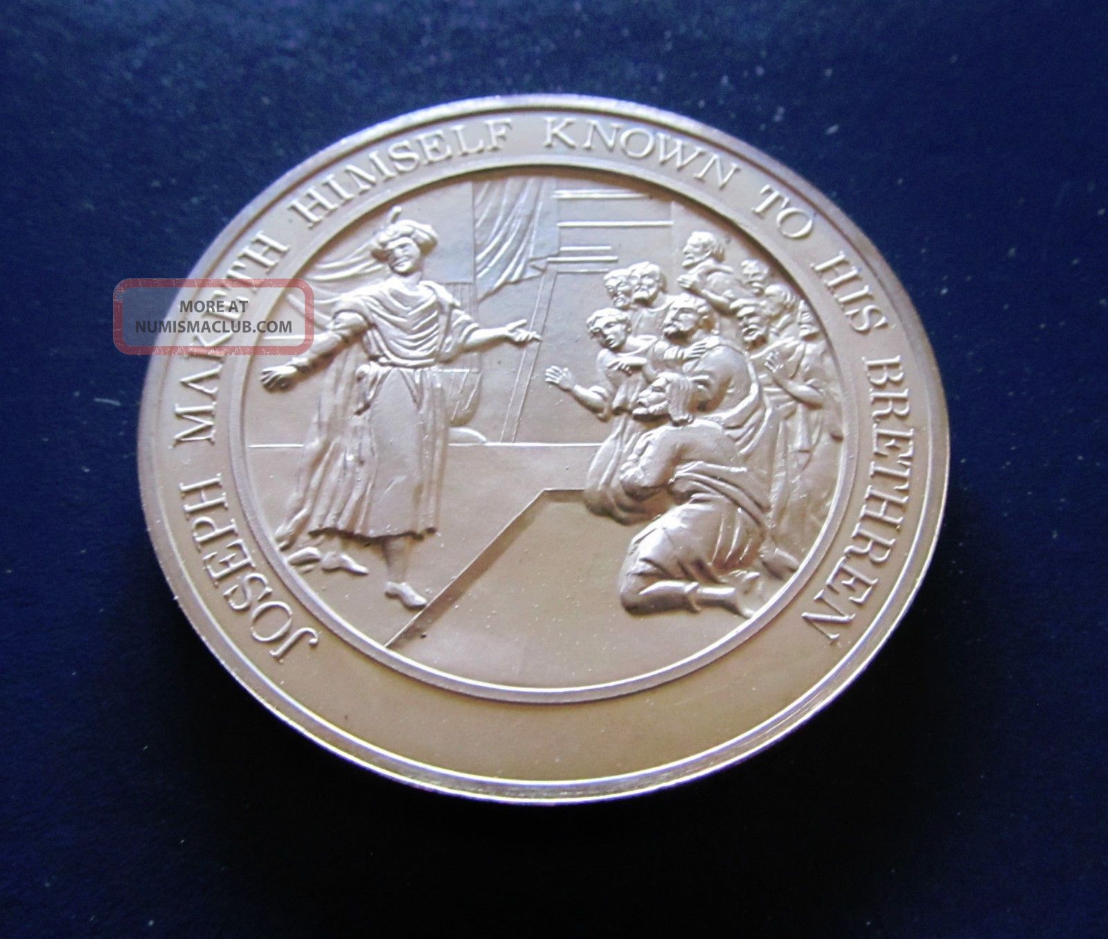 Religion Genesis Joseph Makes Himself Known Medallic Bible Bronze Medal