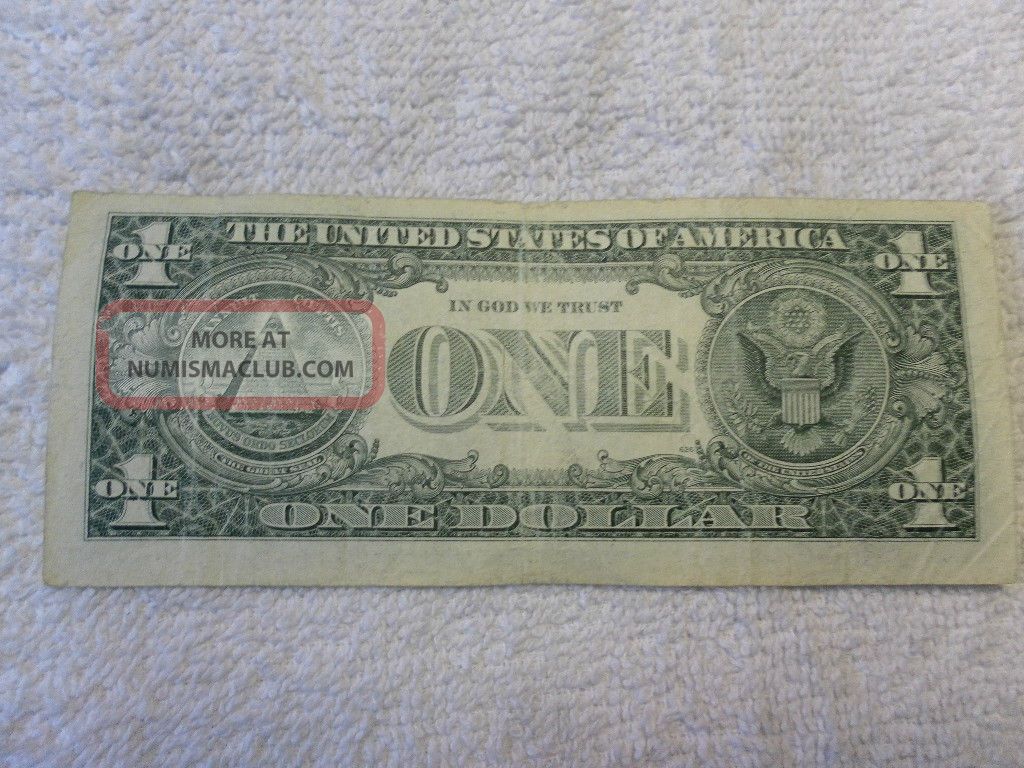 1995 U. S One Dollar Federal. Reserve Note Green Seal