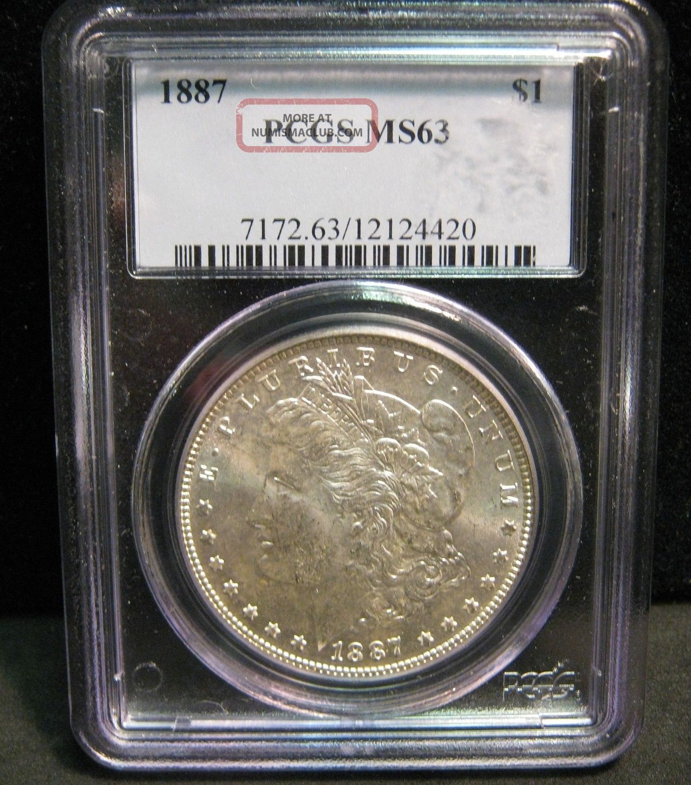 1887 Morgan Silver Dollar - Pcgs Ms63 - Alligator Eye - Vam 12 A - Top ...