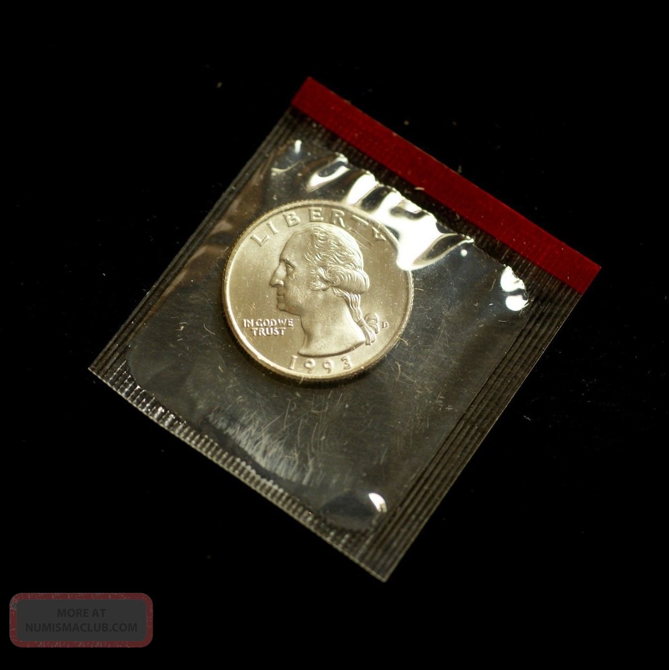 1993 D Washington Quarter Uncirculated In Cello