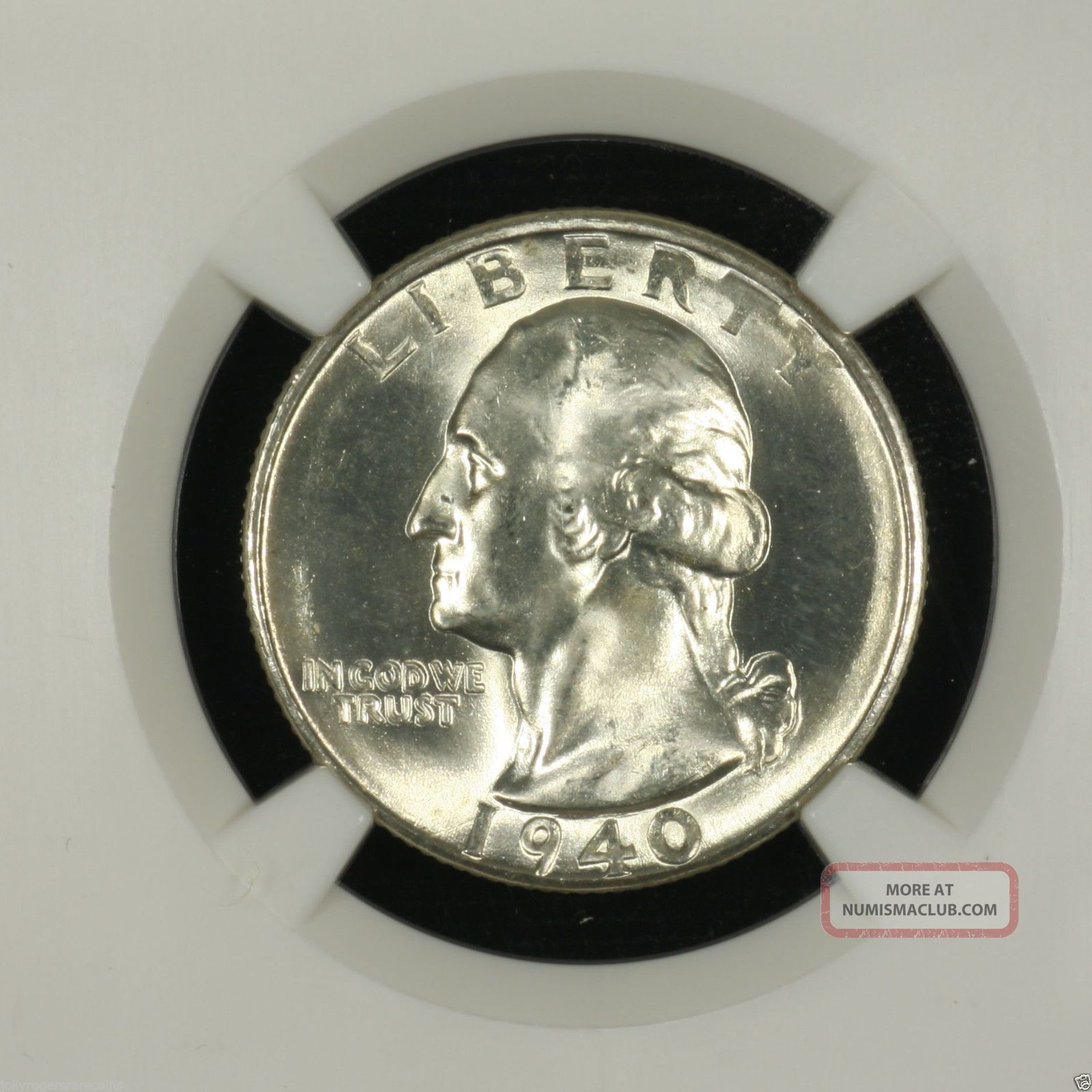 Washington Quarter Silver 1940 S. Ngc Ms66