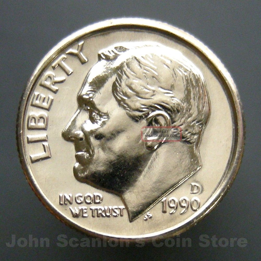 1990 - D Roosevelt Dime 10c Us Coin Choice Bu