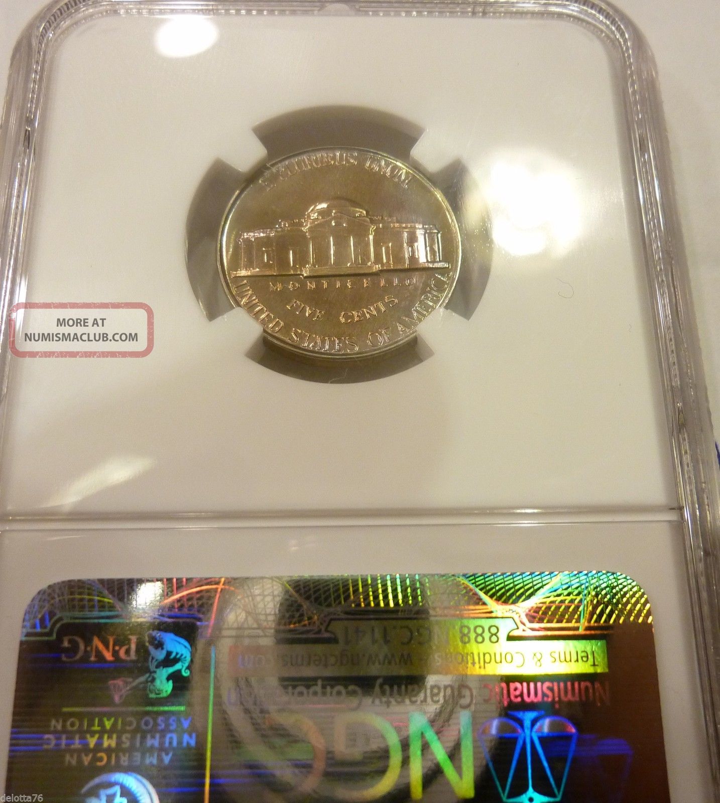1956 Jefferson Nickel (ngc Graded) Struck In Stunning Details Proof 69
