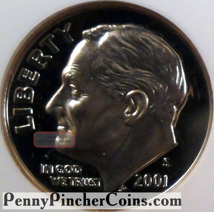 2001 - S Clad Roosevelt Dime Ngc Pf - 69 Ultra Cameo Stunning Proof Coin