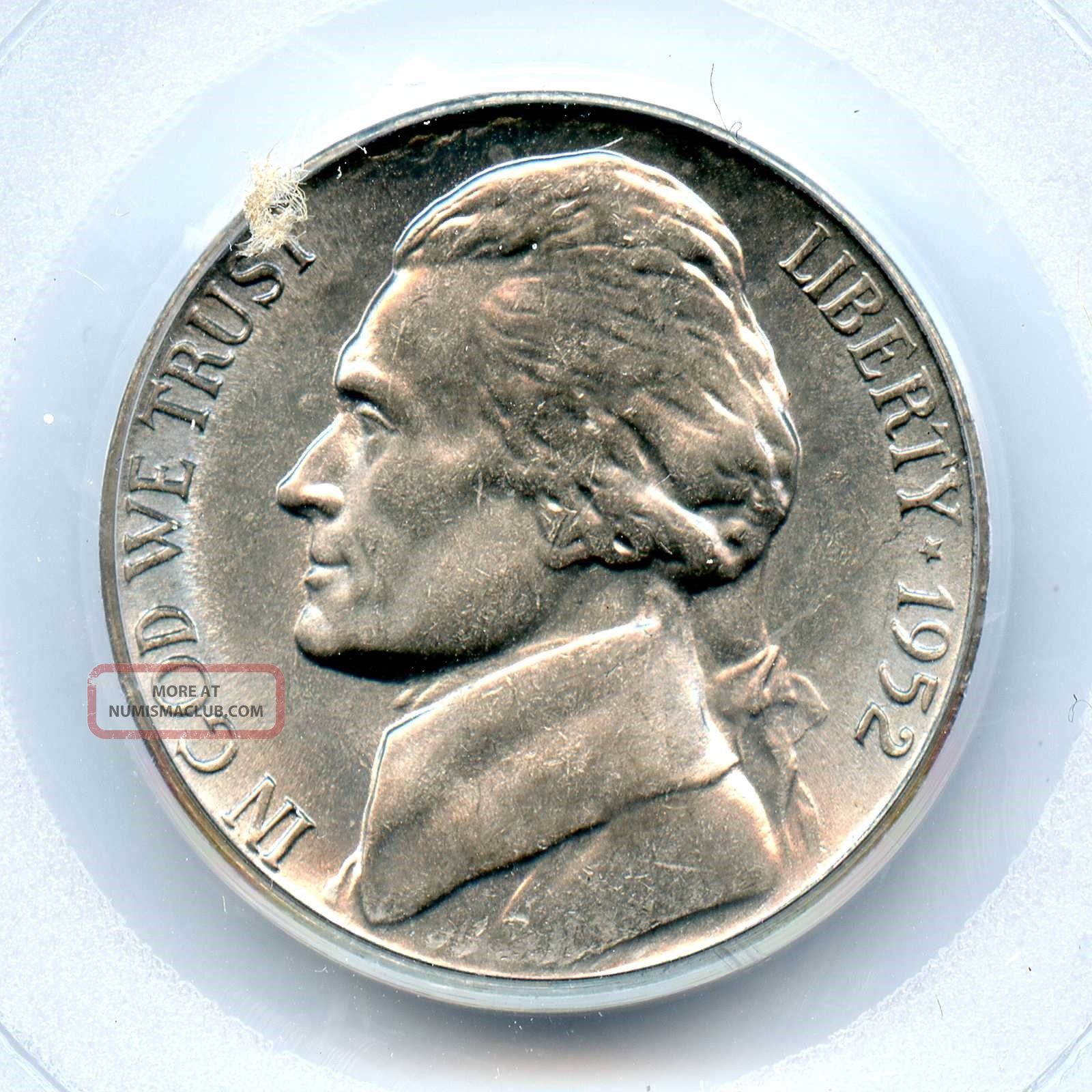 1952 S Pcgs Ms65 5c Jefferson Nickel