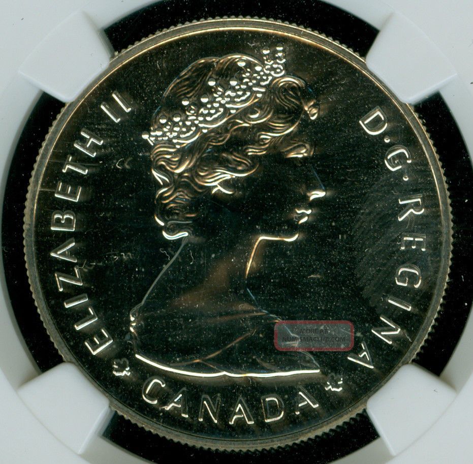 1985 Canada Silver $1 Dollar Ngc Ms69 Solo Finest Graded.