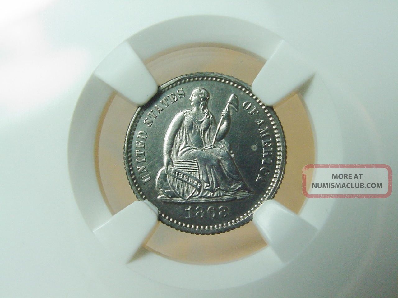 Rare 1868 Ngc Proof Details Ic Graded Half Dime Old United States Coin