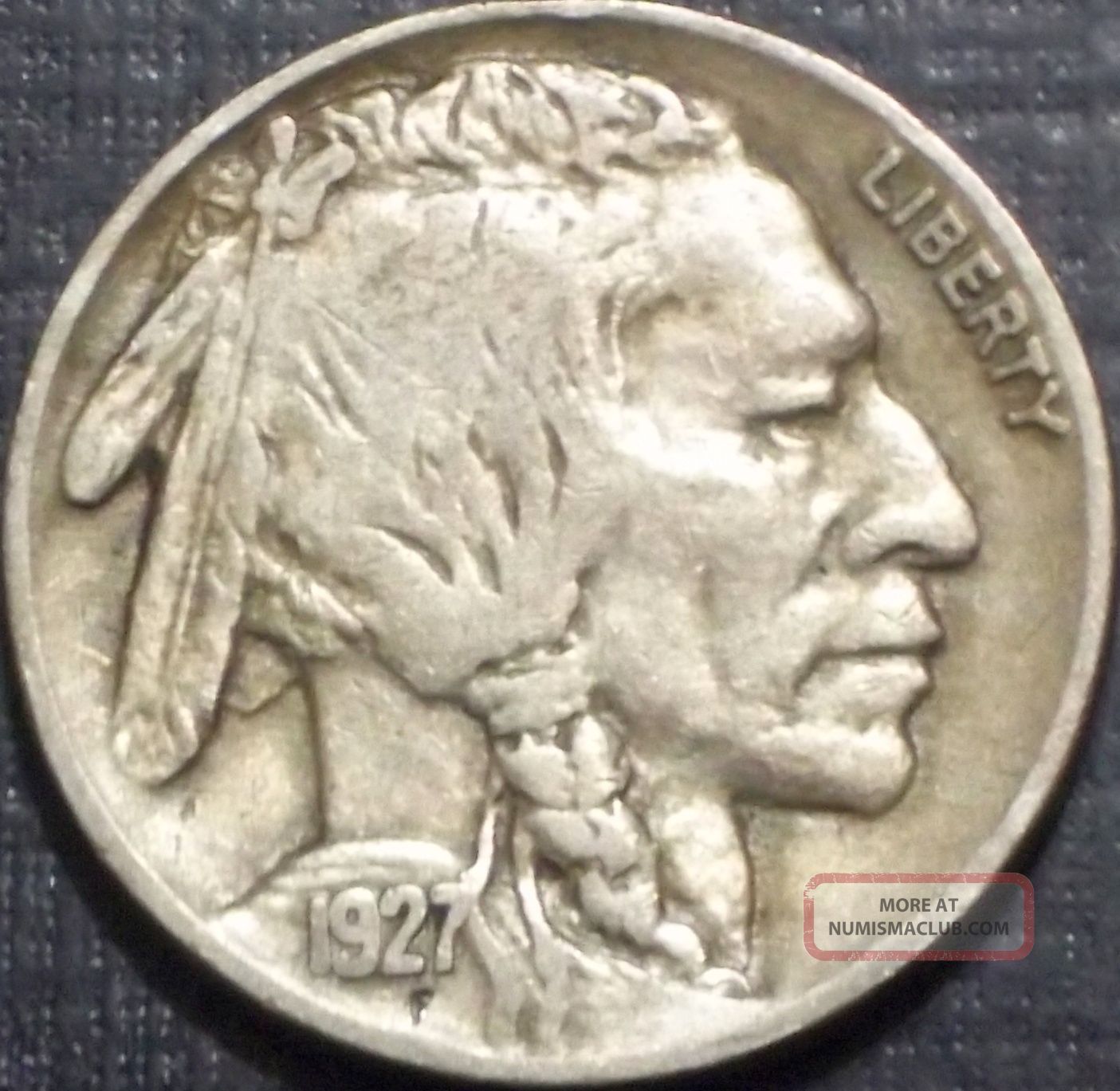 Rare 1927 - P Buffalo Nickel Full Date With Horn Quality Coin Lqqk Now