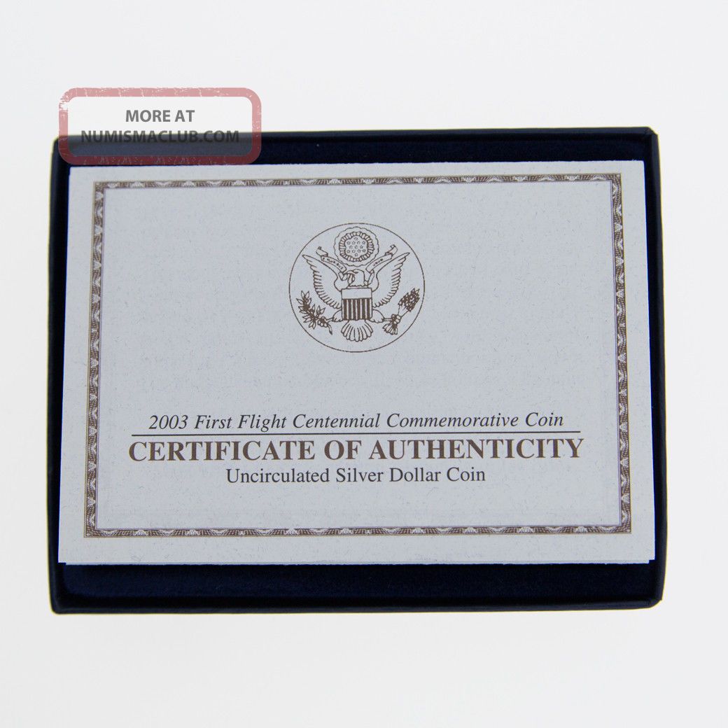 2003 First Flight Centennial Commemorative Silver Dollar