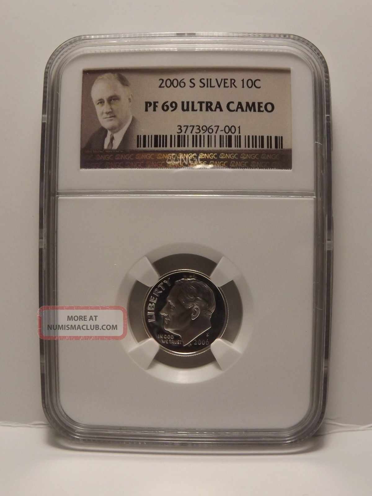 Ngc 2006 - S Roosevelt Silver Dime; Pf 69 Ultra Cameo. Product Photos