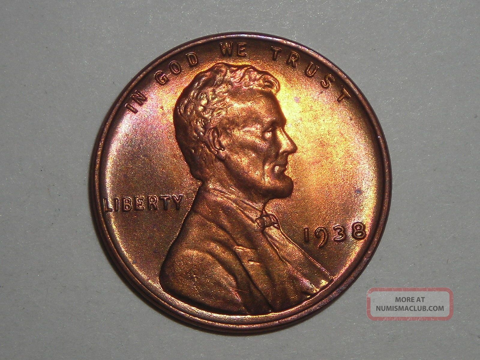 Wheat Penny 1938 Gem Red Bu 1938 - P Lincoln Cent Cartwheel Red Luster