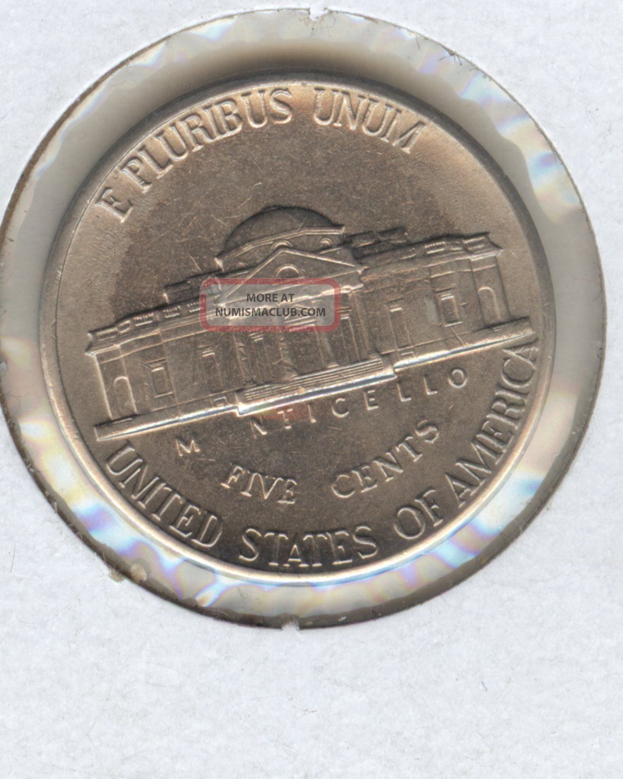 1994 - P Jefferson Nickel Error Filled Die Missing O In Monticello
