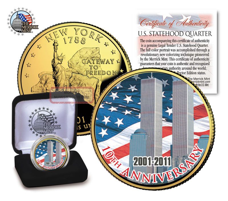10th Anniversary World Trade Center 9 /11 Us, Ny Patriotic Quarter ...