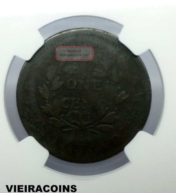 1798 Draped Bust Large Cent - Certified By: Ngc Ag3 Bn - Rare 3516 1798 Draped Bust Large Cent - Certified By: Ngc Ag3 Bn - Rare 3516