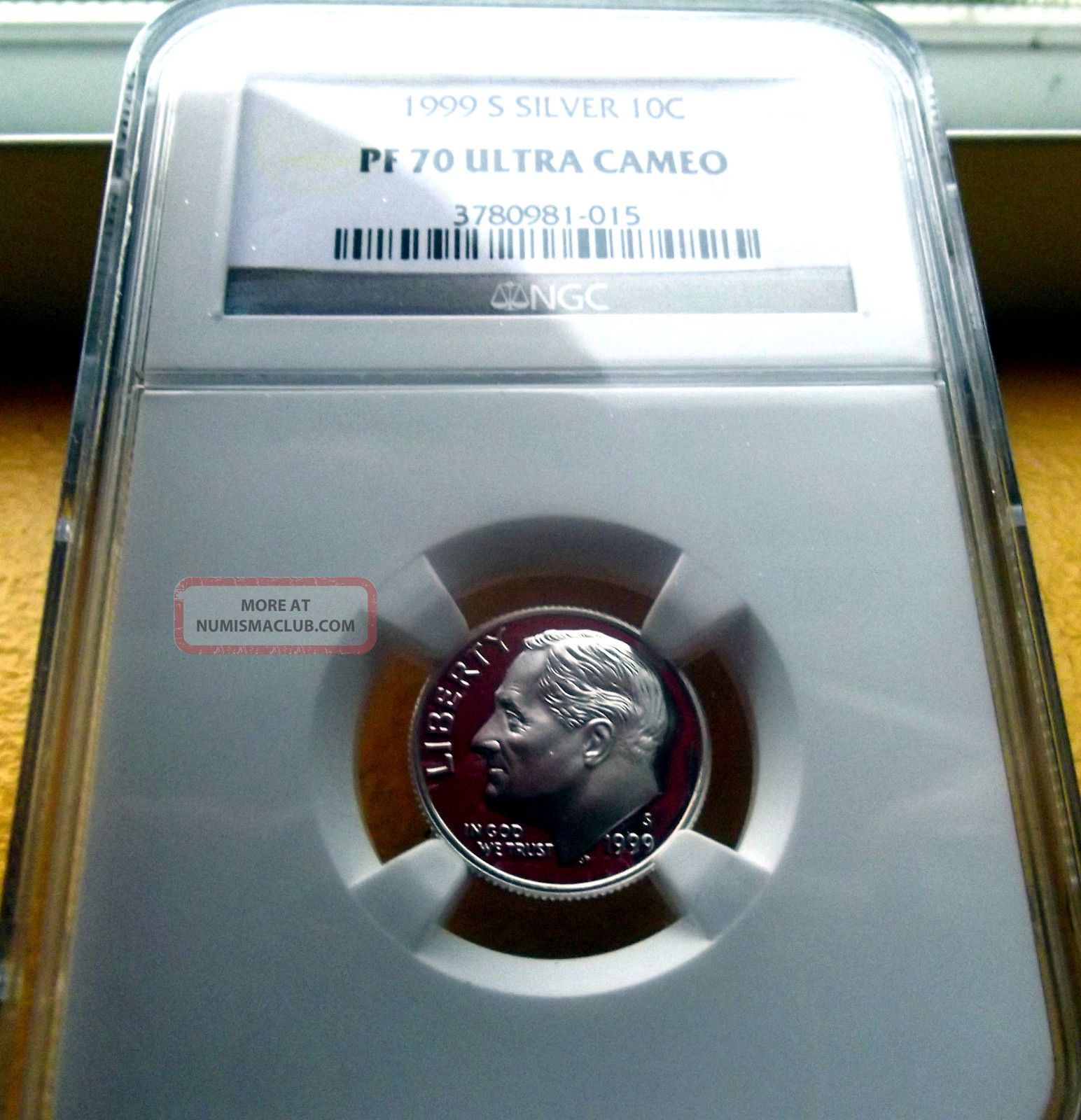 1999 - S Ngc Pf70 Ultra Cameo Silver Roosevelt Dime. 10c 1999 - S Ngc Pf70 Ultra Cameo Silver Roosevelt Dime. 10c