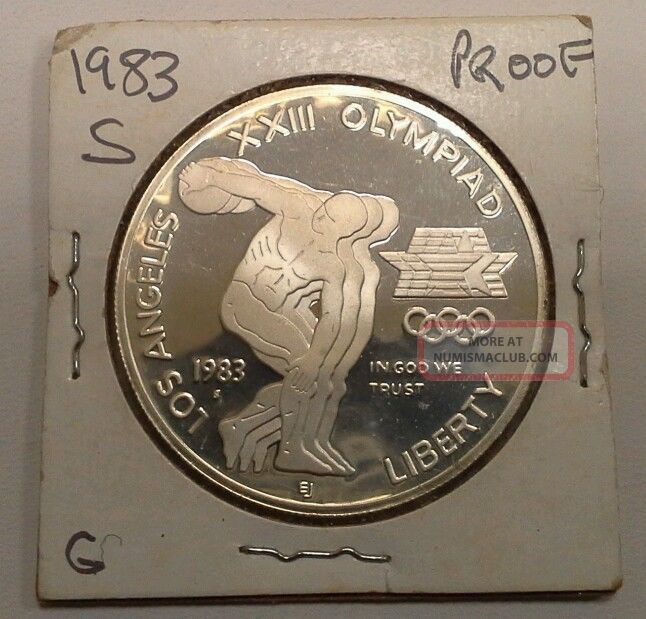 1983 S Los Angeles Olympics Proof Commemorative 90% Silver Dollar Us Coin