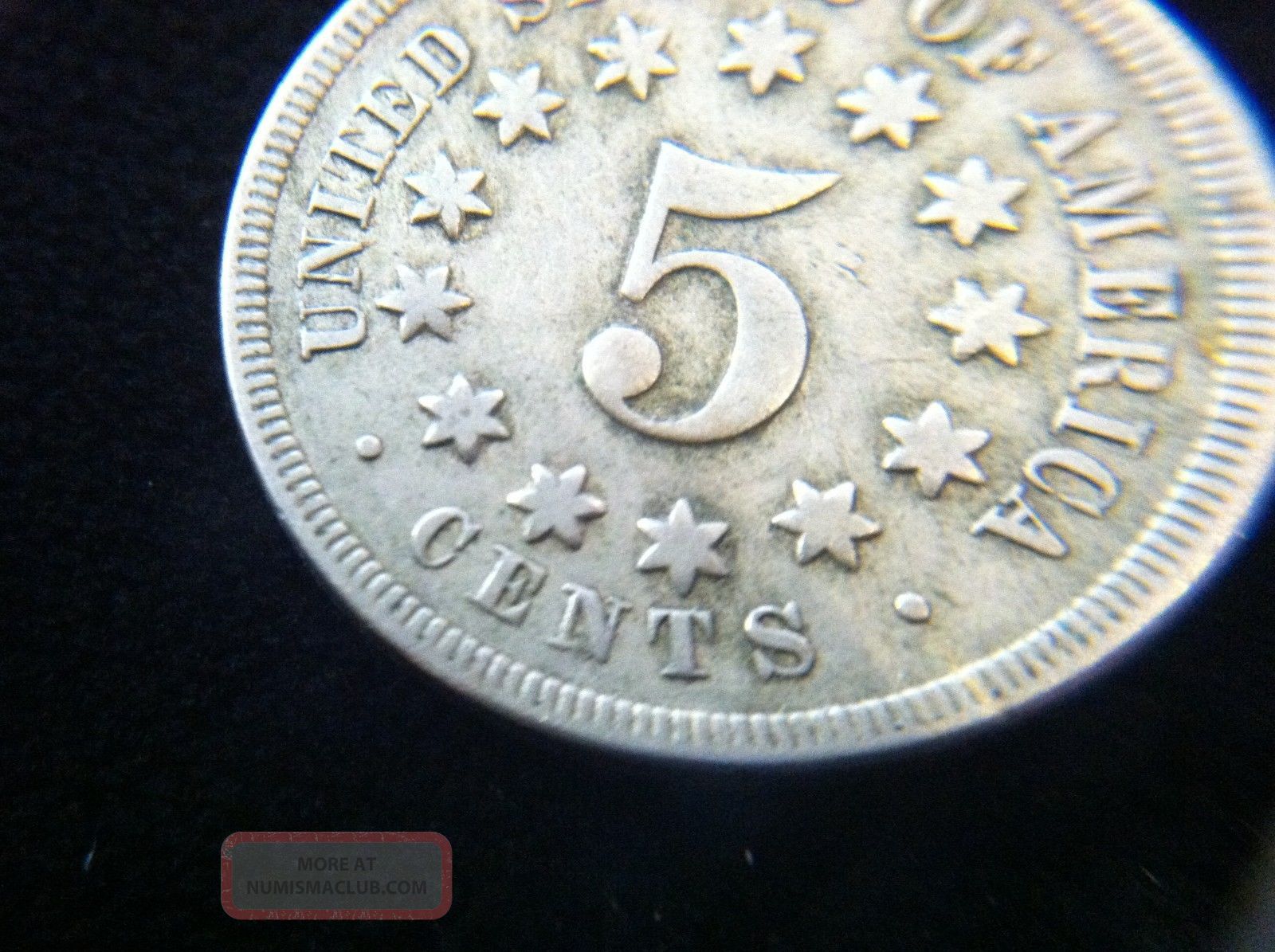 1869 United States Of America - Shield Nickel - 5 Cents - Coin