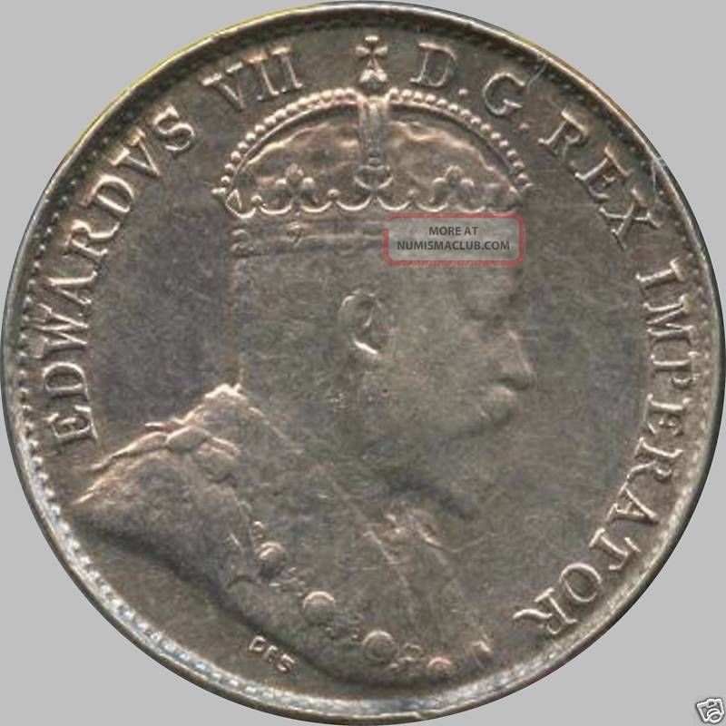 1905 Canada 5 Cent Silver Coin (1. 16 Grams. 925 Silver) No Tax