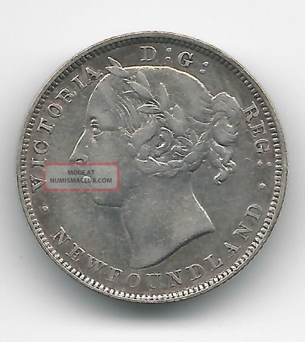 1890 Newfoundland Twenty Cent Coin Extra Fine (sc2)