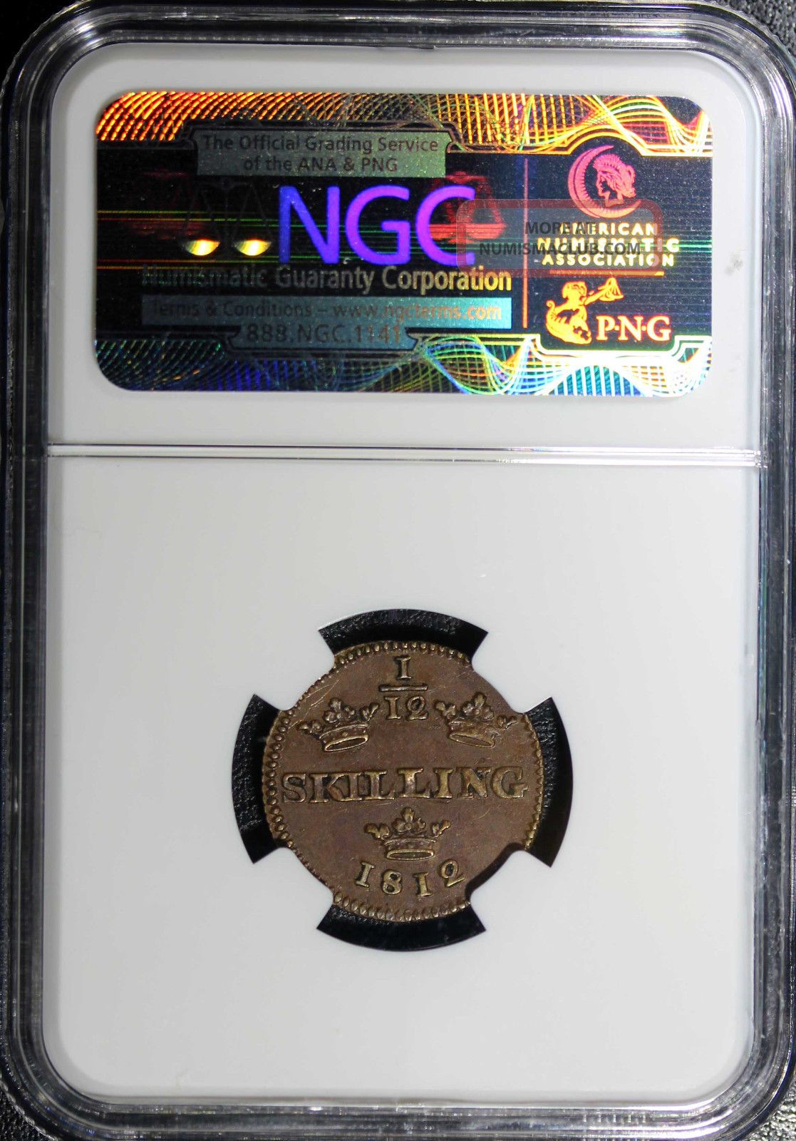Sweden Copper Carl Xiii 1812 1/12 Skilling Ngc Au55 Bn Km 584