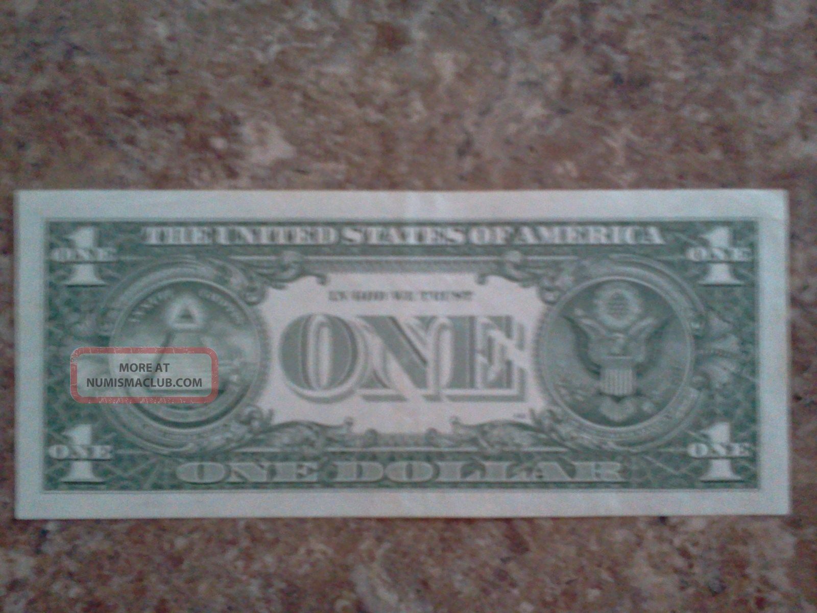 One Dollar Bill Error Raised A In S/n Currency