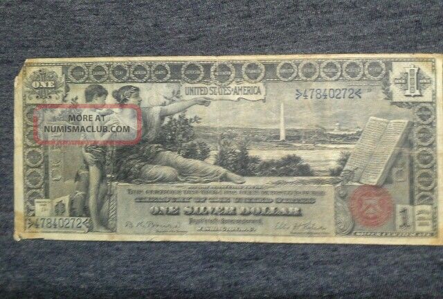 1896 : $1. 00 : " Educational " Silver Certificate. (fr225) Bruce / Tillman