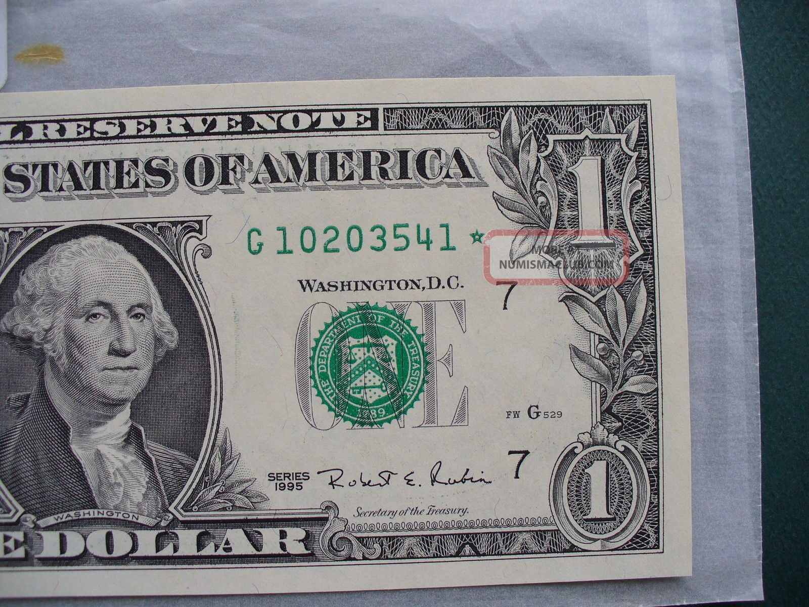 1995 - Star - 1 Dollar - Chicago - Federal Reserve Note