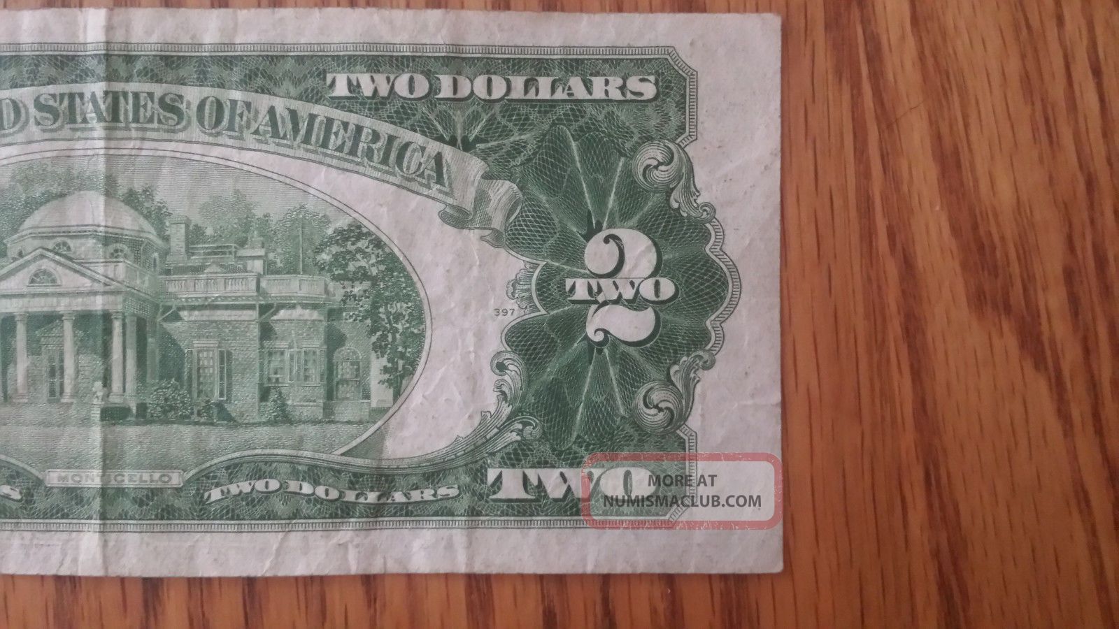 1953 A $2 Two Dollars Star United States Replacement Note