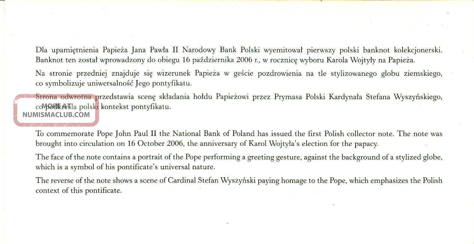 Poland P - 178, 50 Zlotych, 16. 10. 2006, + Folder, Unc.