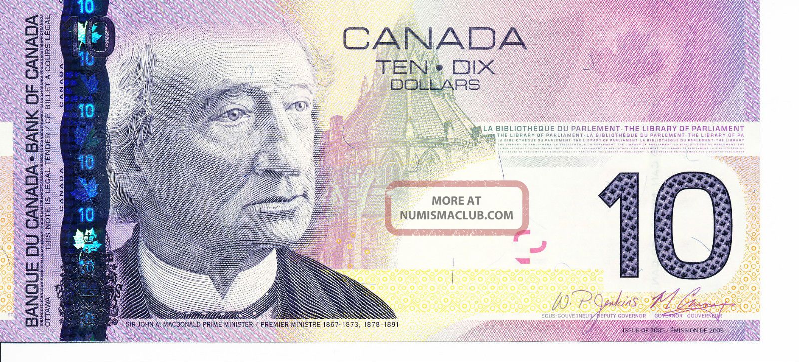 2005 Canadian Paper Money 10 Dollar Bill Radar Note Crisp Uncirculated 2005 Canadian Paper Money 10 Dollar Bill Radar Note Crisp Uncirculated