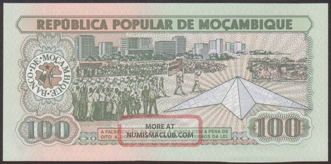Mozambique - 100 Meticais 1989 Unc - P 130 Mozambique - 100 Meticais 1989 Unc - P 130