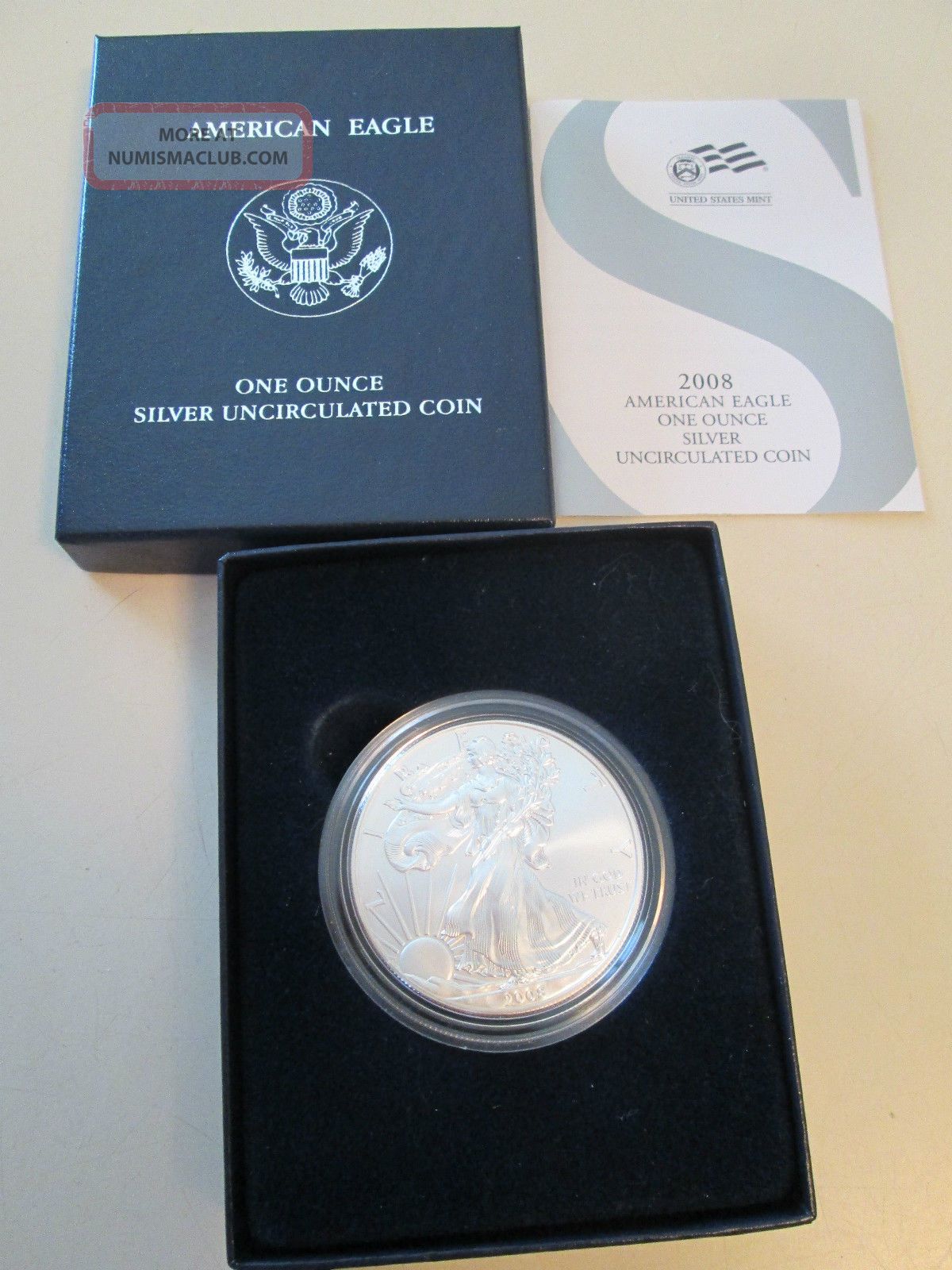 American Silver Eagle One Ounce Silver Uncirculated Coin 2008