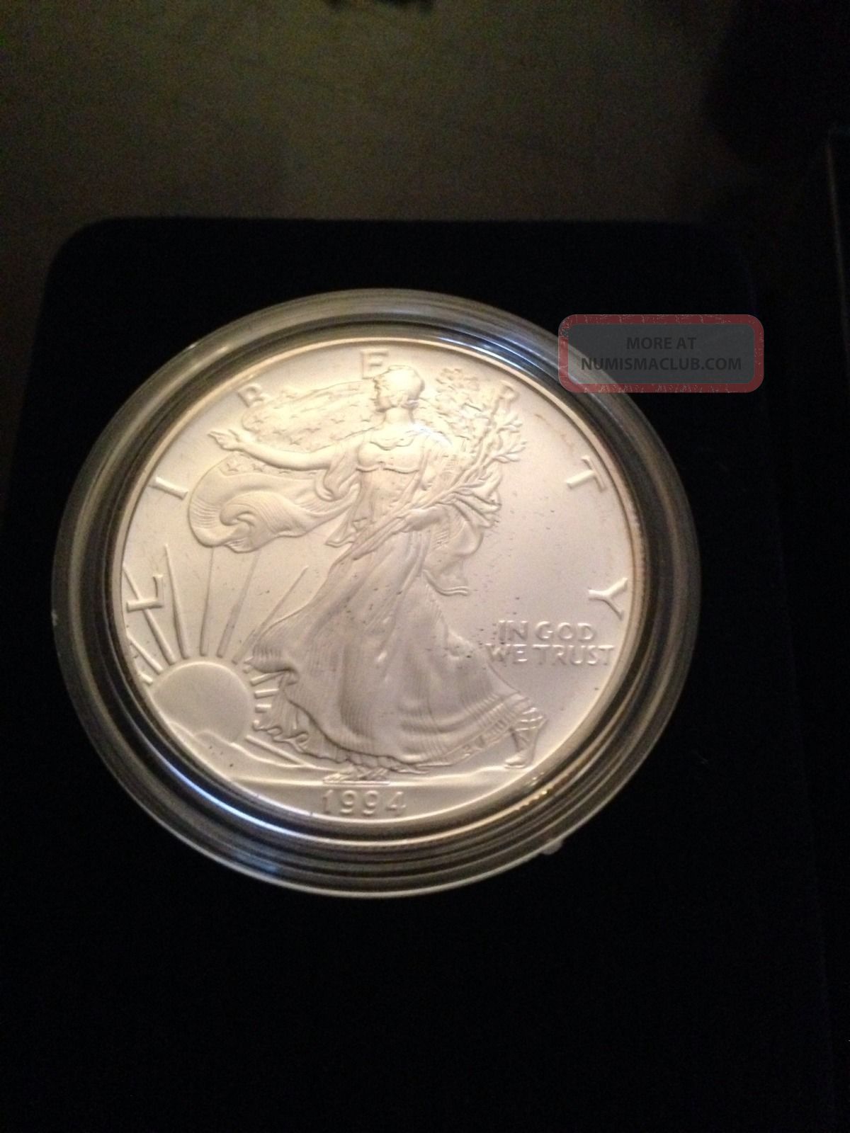 1994 Silver American Eagle Dollar Proof Coin – 1 Oz. Us With And Box