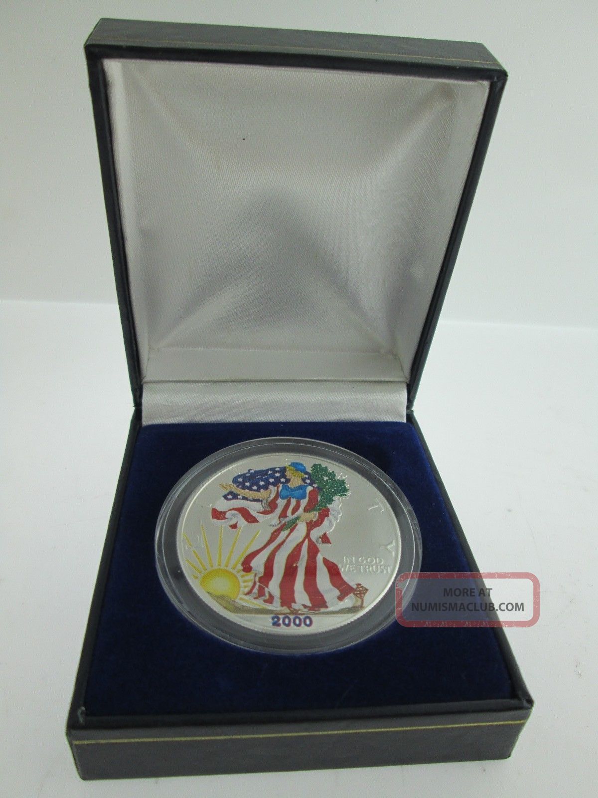 2000 American Eagle Silver Dollar 1oz Fine Silver - Lady Liberty Full Color