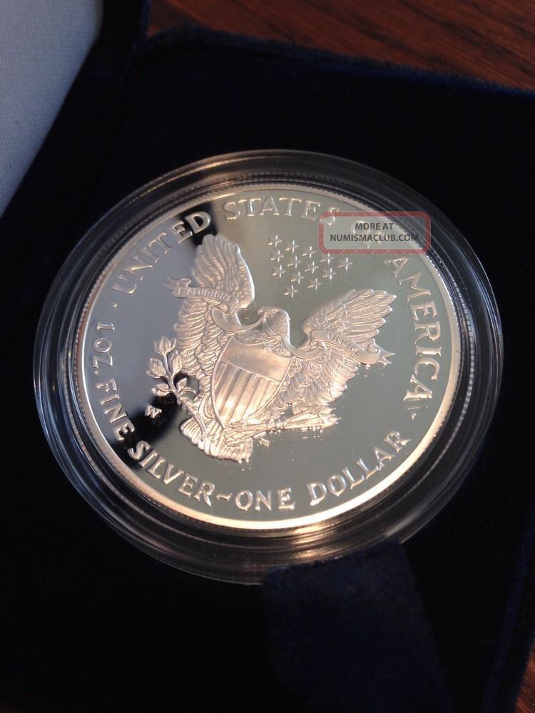 2004 - W Silver American Eagle Dollar Proof Coin – 1 Oz. Us Coa/box