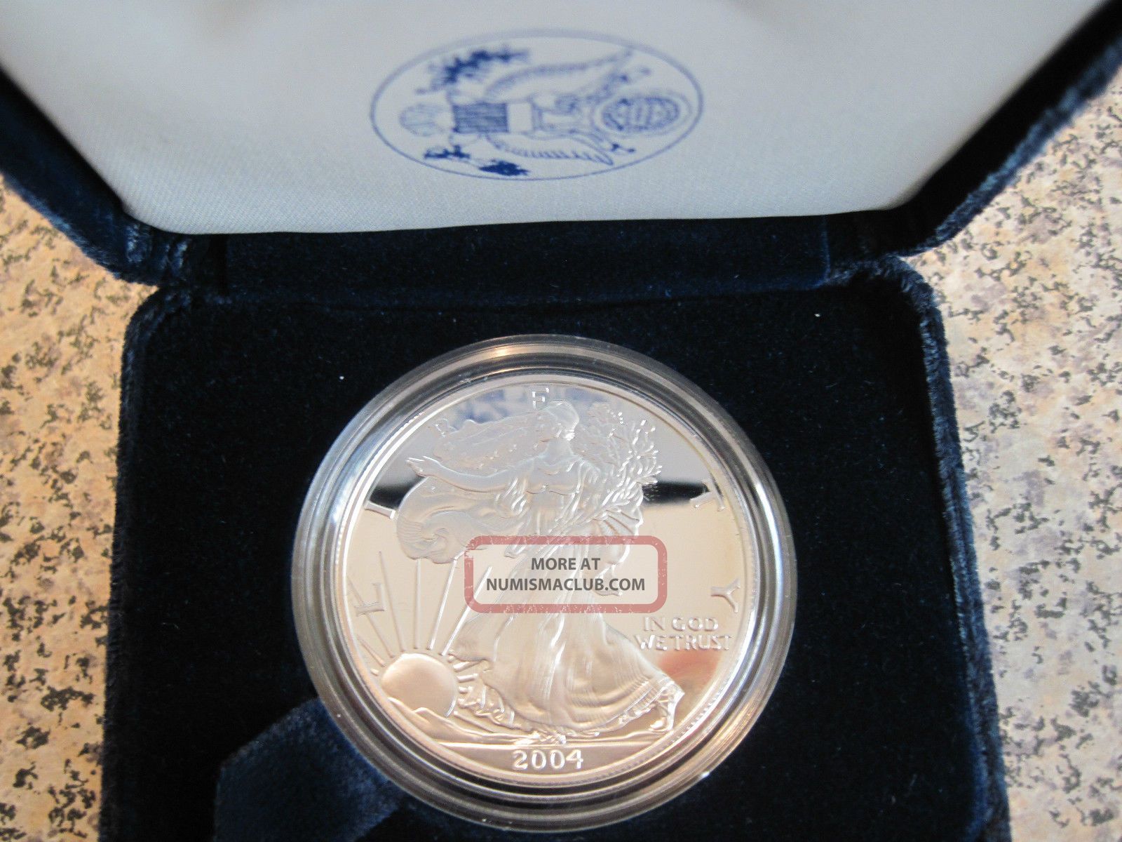 2004 W 1 Oz Proof Silver American Eagle, Packaging